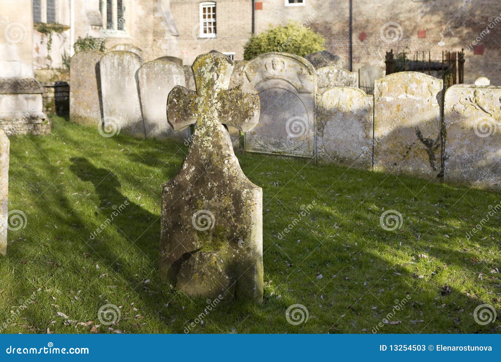 Tombstones at an Old Graveyard Stock Image - Image of cemetery, aging ...