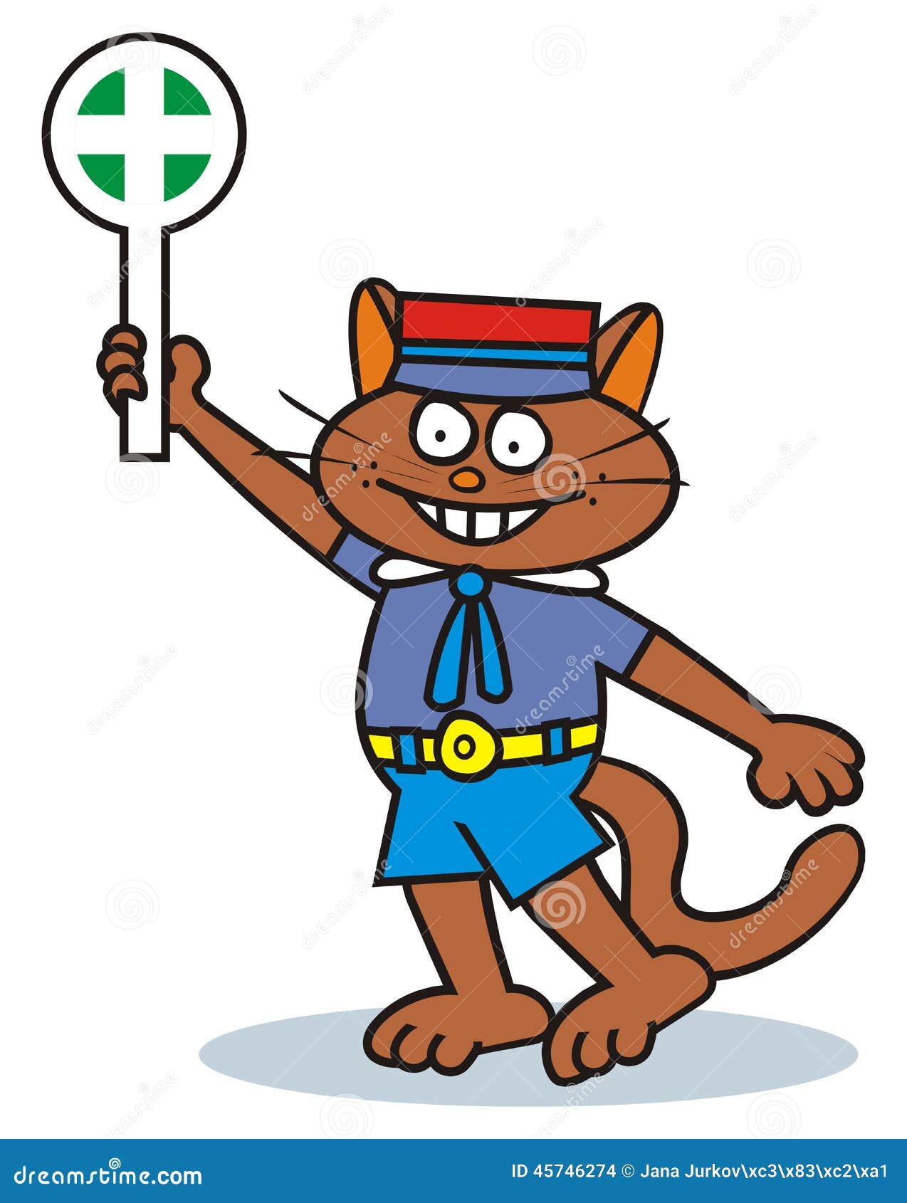 Tomcat, Conductor, Coloring Page, Eps. Vector Illustration ...