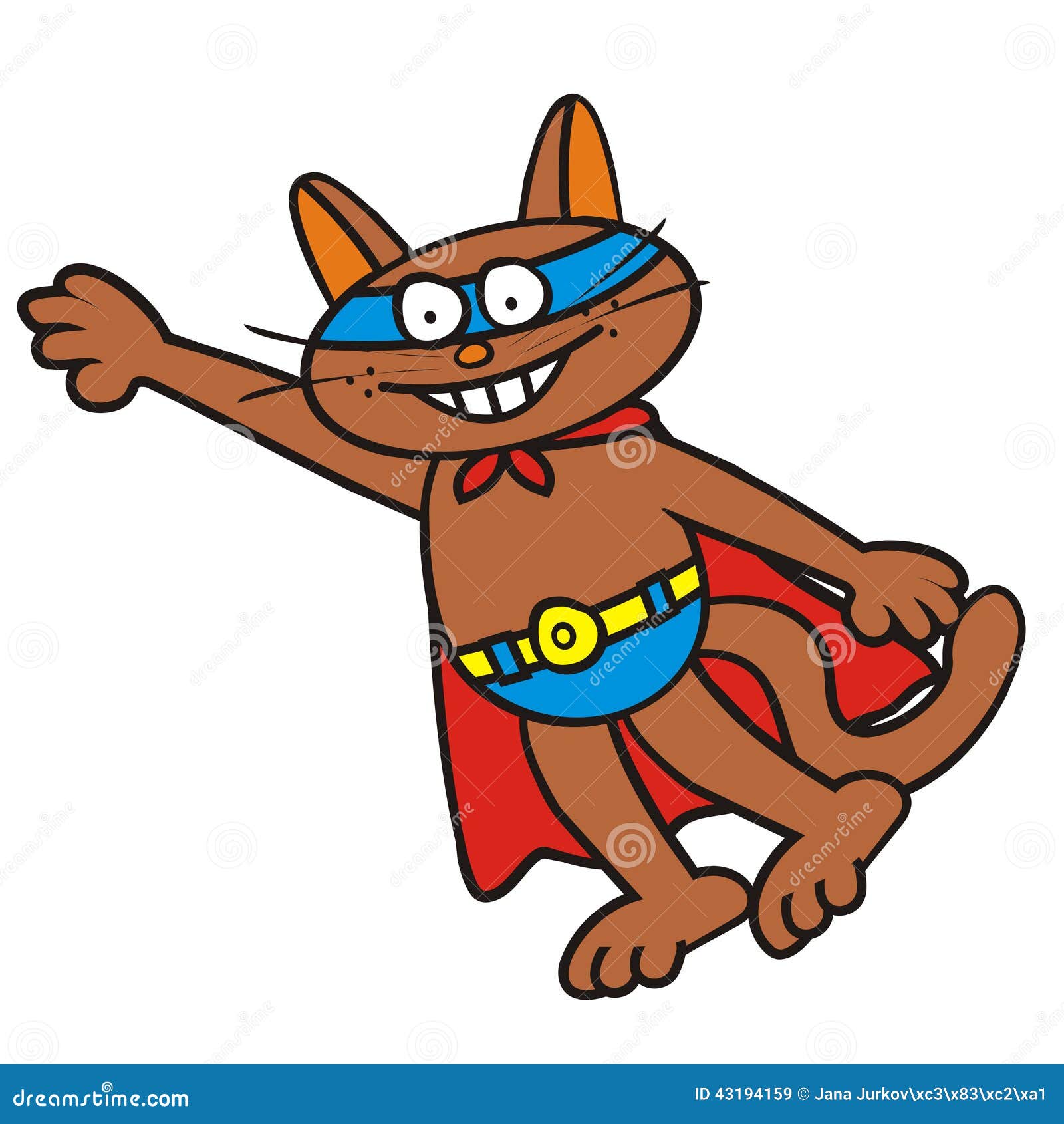 Tomcat - Superman, Cartoon, Vector Illustration | CartoonDealer.com ...