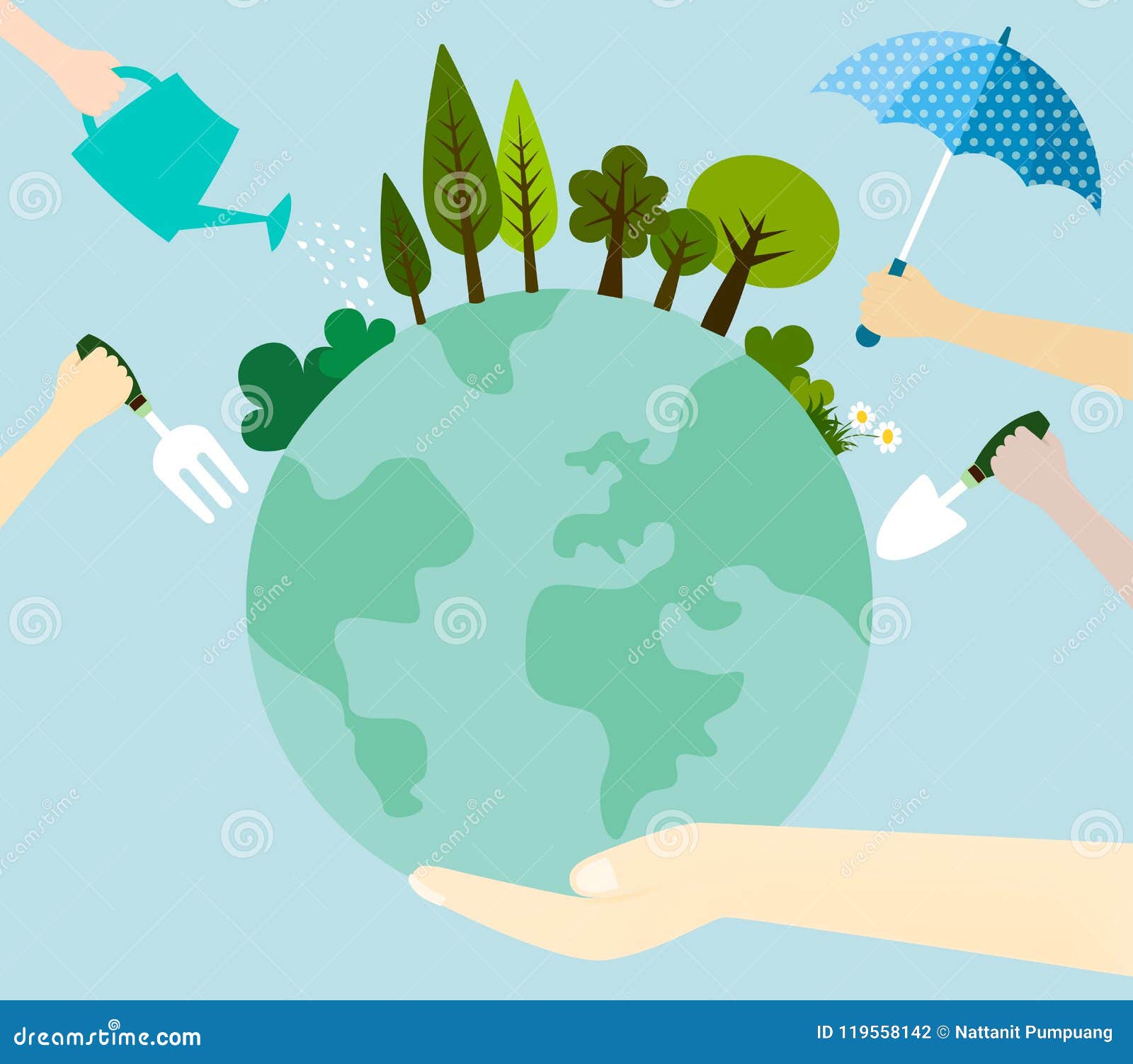 Tome el cuidado del mundo ilustración del vector. Ilustración de ...