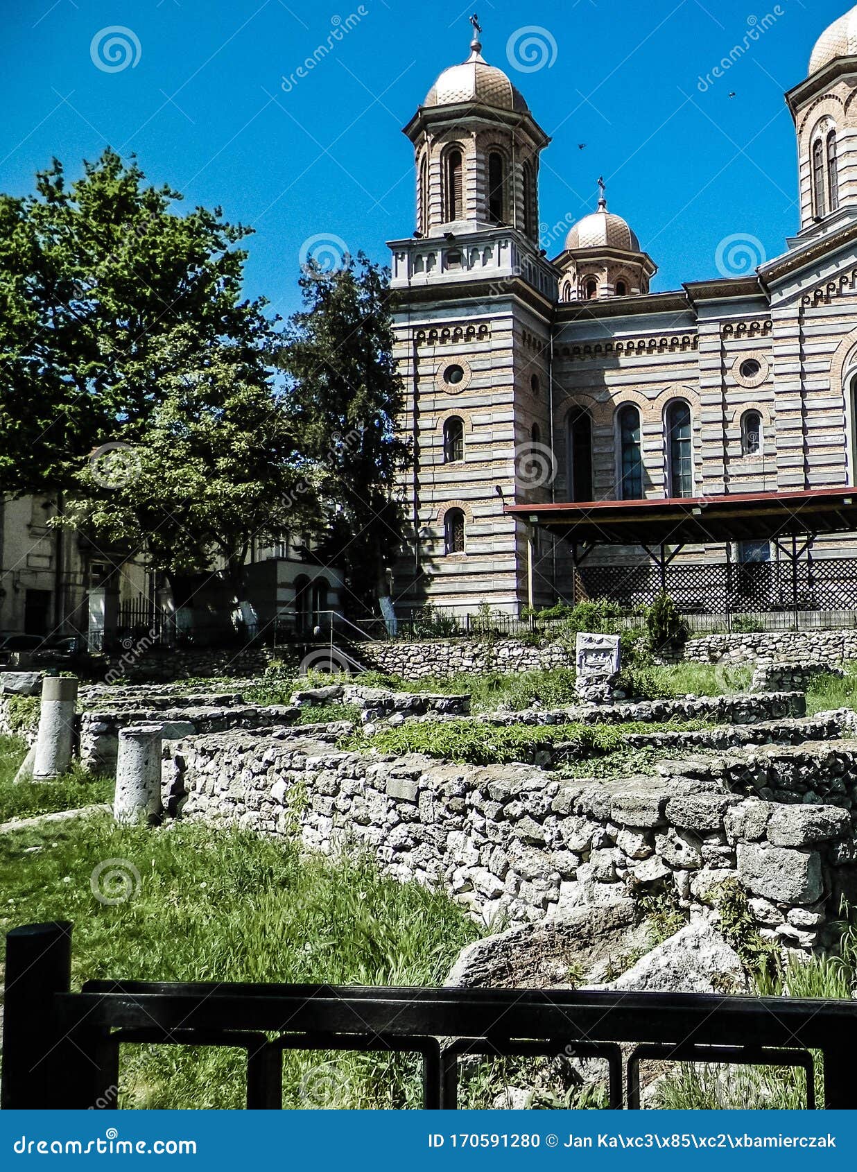 Tomis ruins in Constanca stock photo. Image of brick - 170591280