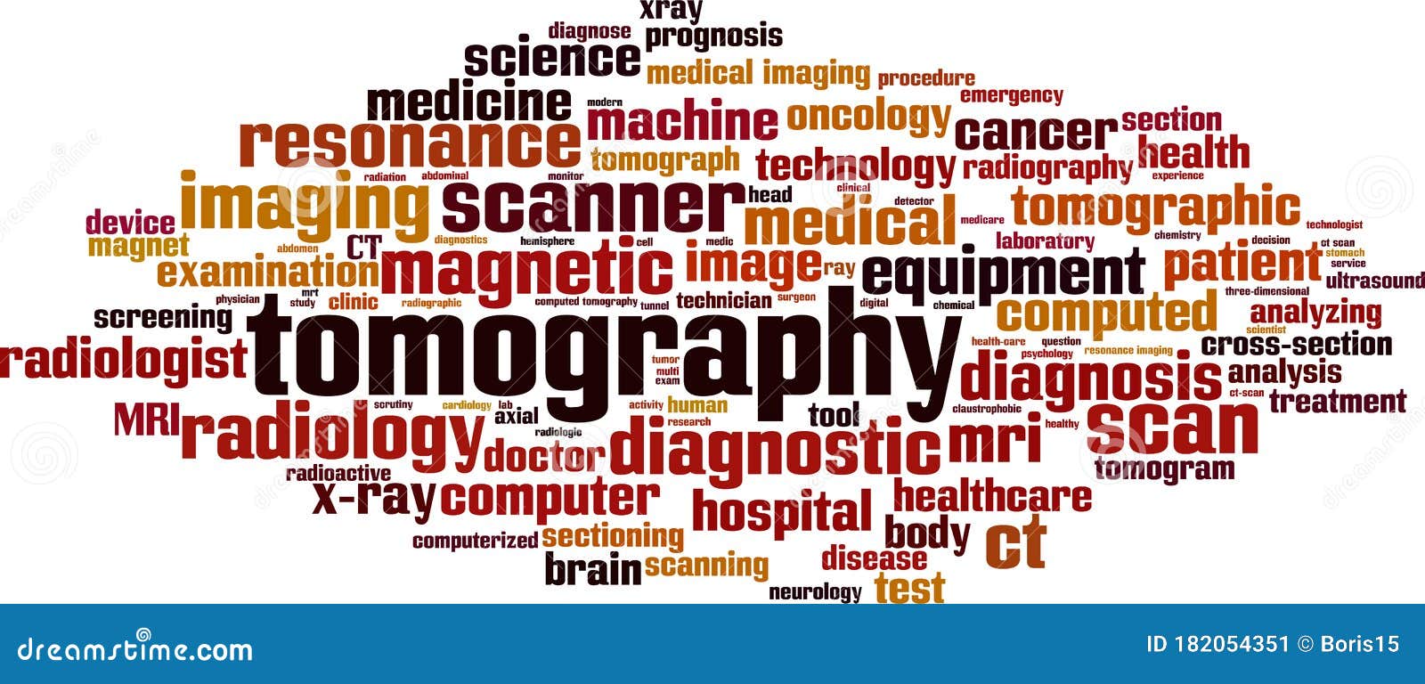 Tomography word cloud stock illustration. Illustration of computed ...