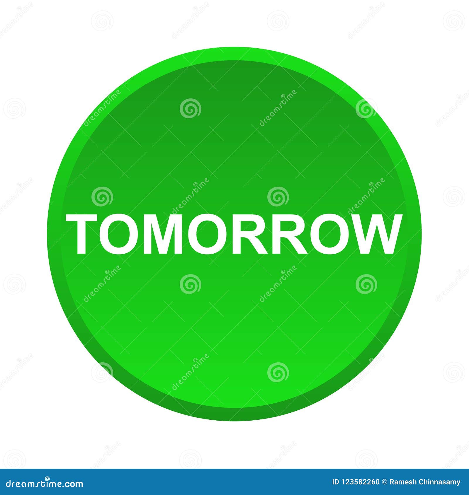Tomorrow button stock vector. Illustration of design - 123582260