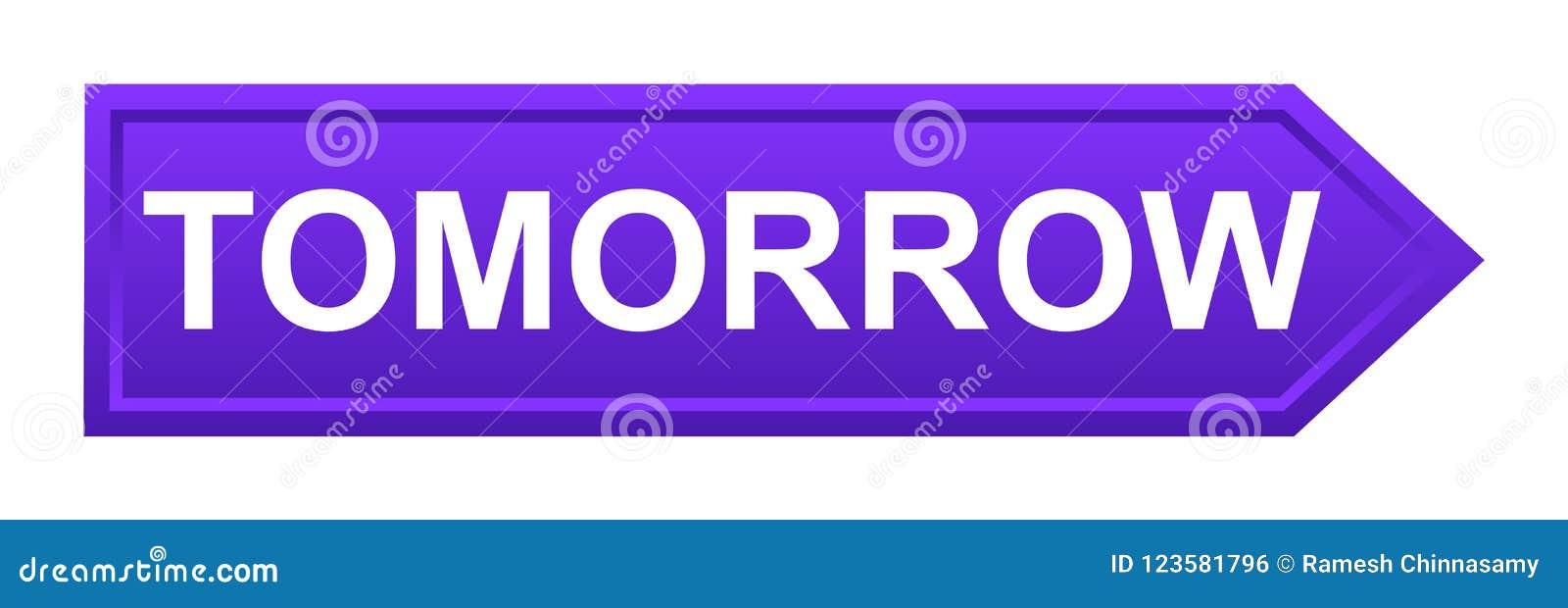 Tomorrow button stock vector. Illustration of clip, design - 123581796