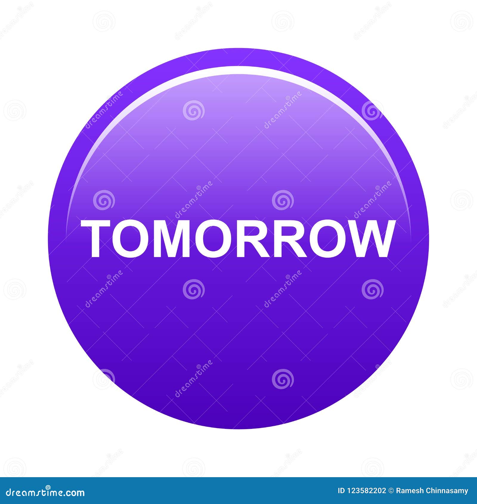 Tomorrow button stock vector. Illustration of banner - 123582202