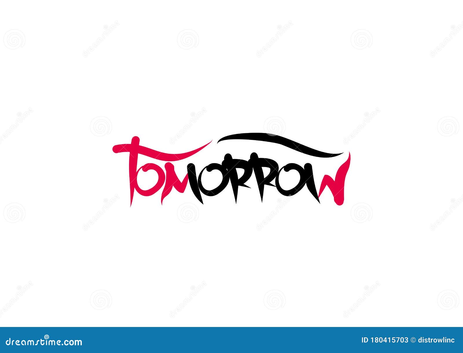 Tomorrow Lettering Text Style Vector Illustration Stock Vector ...