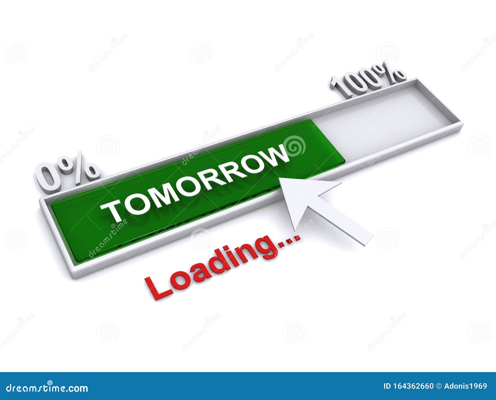 Tomorrow loading on white stock illustration. Illustration of tomorrow ...