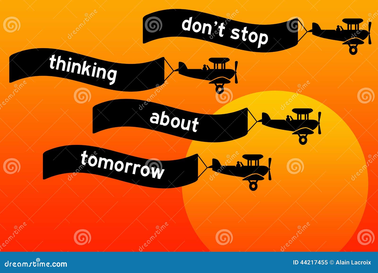 Tomorrow planning stock illustration. Illustration of mission - 44217455