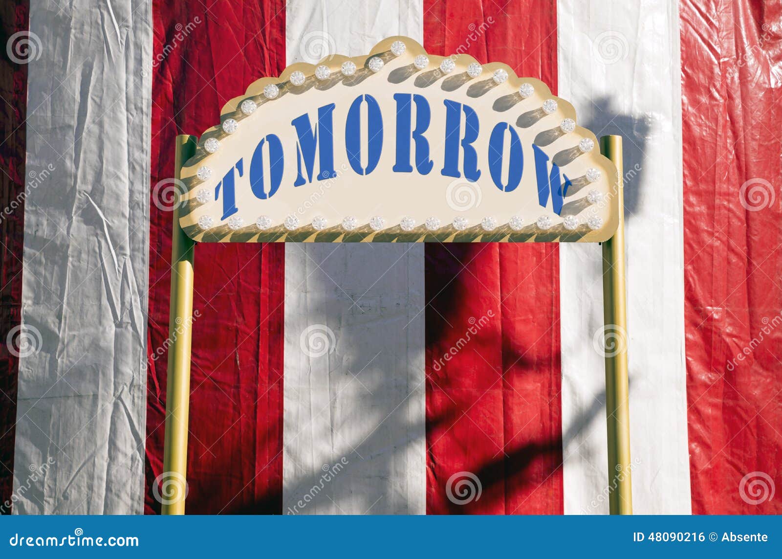 Tomorrow sign stock photo. Image of future, tomorrow - 48090216
