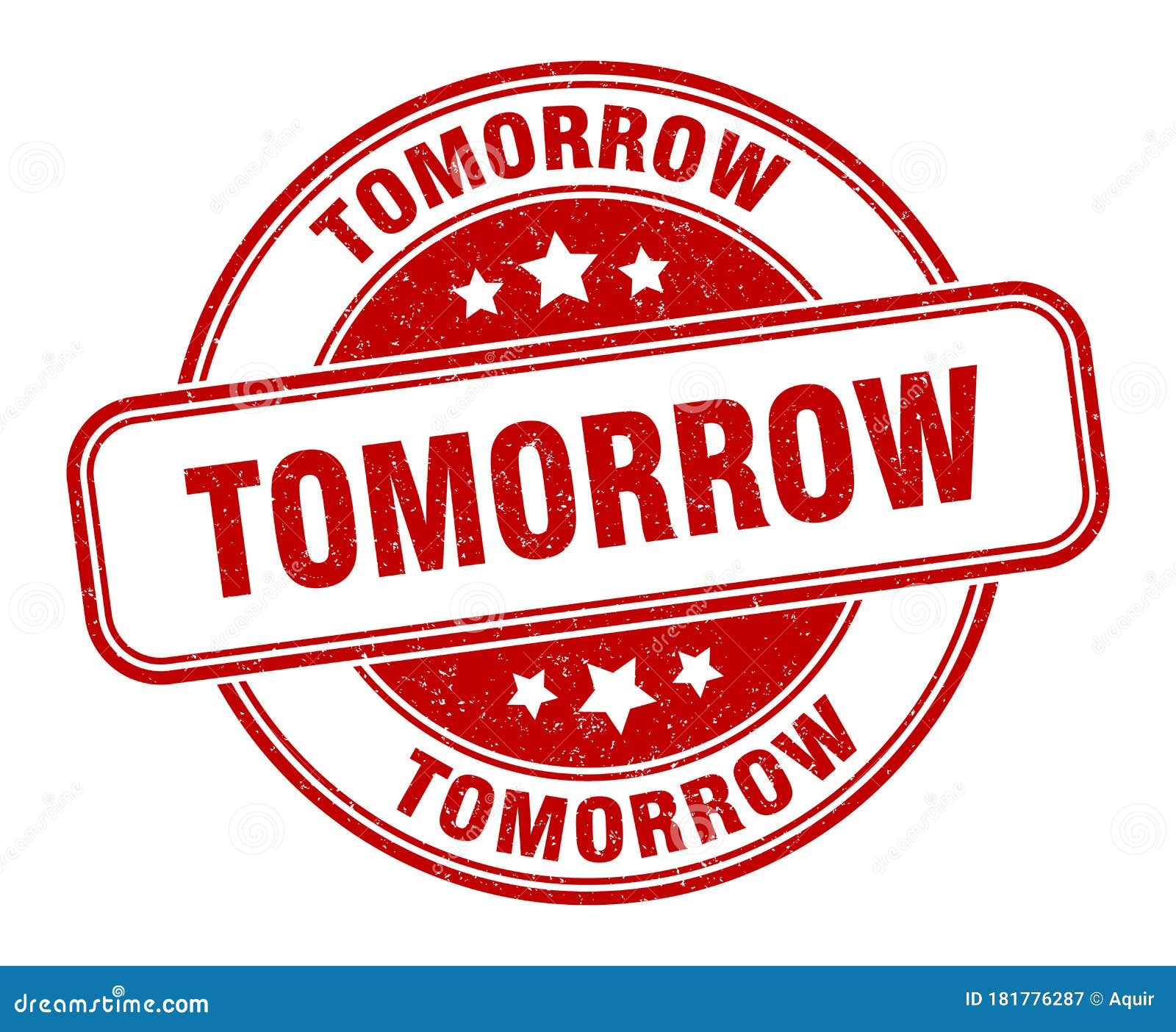 Tomorrow Stamp. Tomorrow Round Grunge Sign Stock Vector - Illustration ...