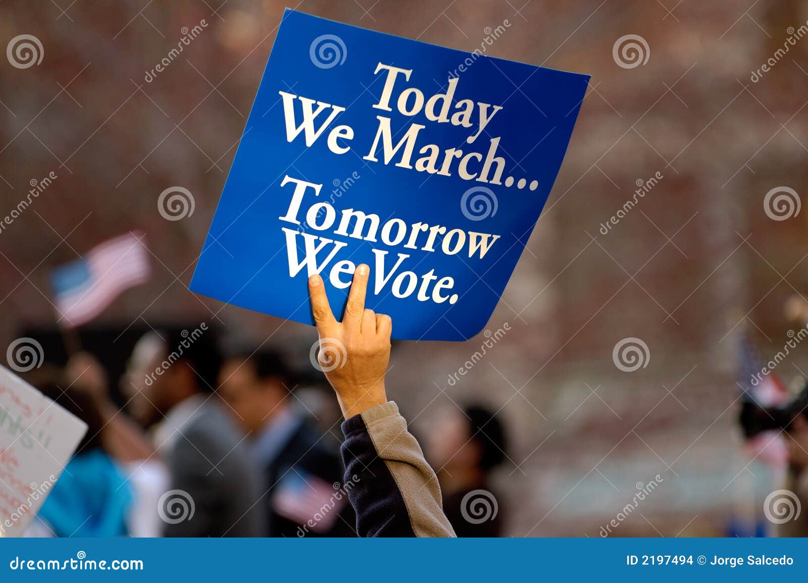 Tomorrow we vote stock photo. Image of brown, latino, immigration - 2197494