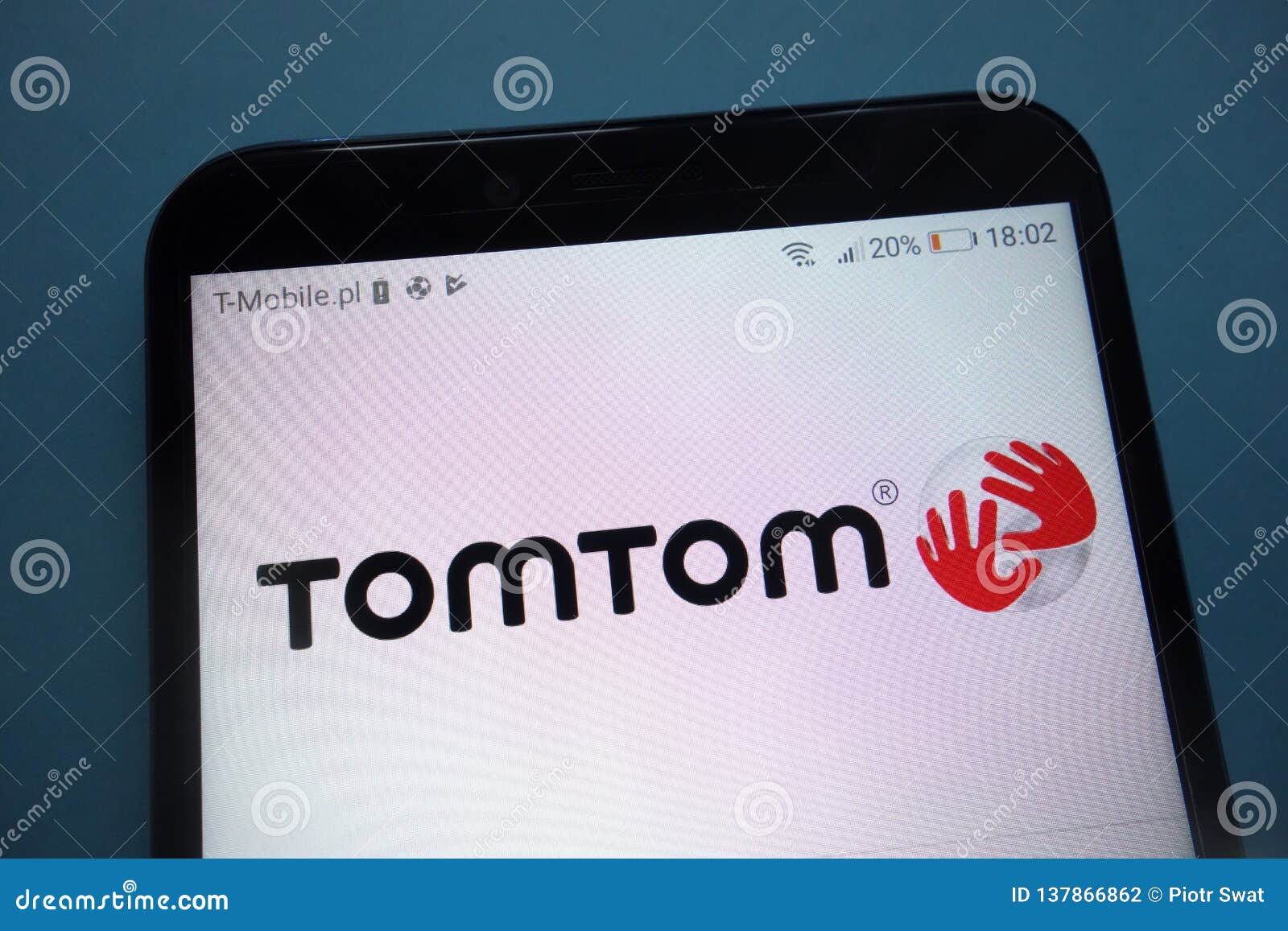 Tomtom logo on smartphone editorial photography. Image of traffic ...