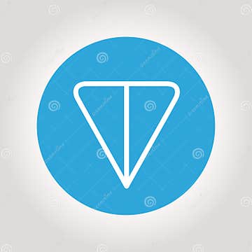 TON Logo. Cryptocurrency of Telegram Open Network. Vector Illustration ...