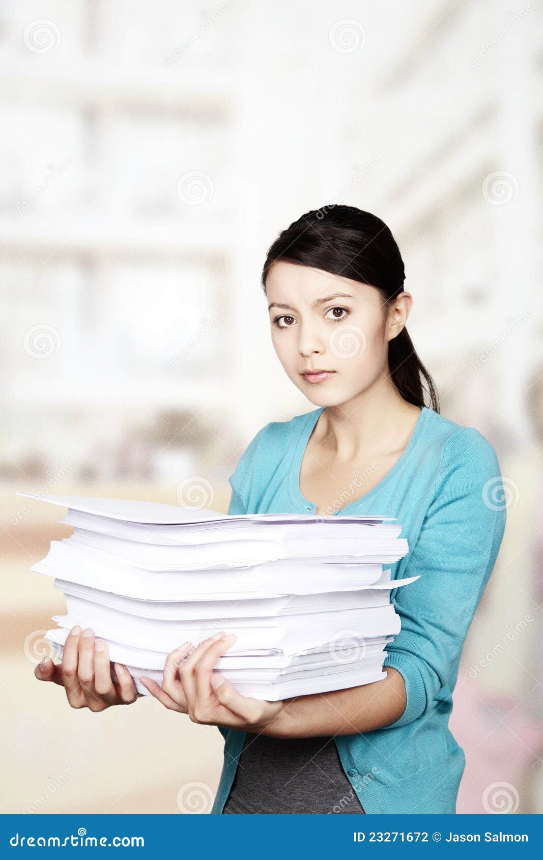 A ton of paper work to do stock photo. Image of beautiful - 23271672