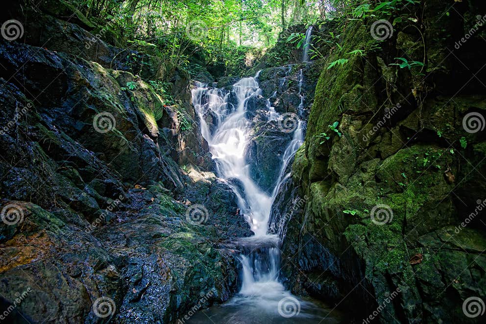 Ton Sai waterfall stock photo. Image of tropical, flowing - 18508368