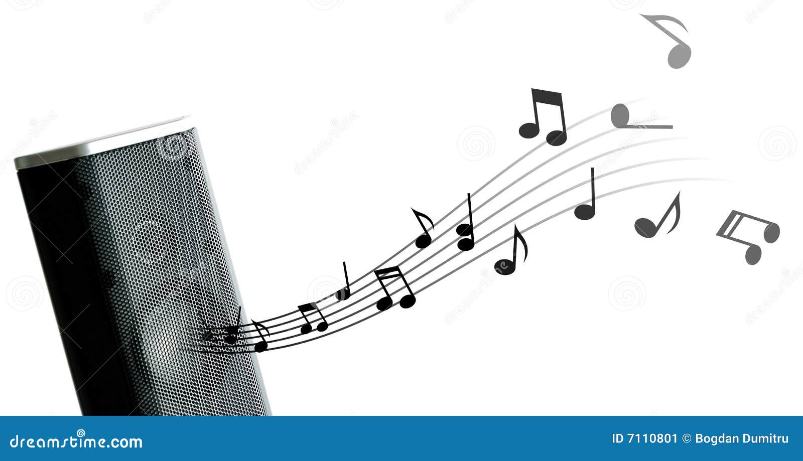 Ton von Musik stock abbildung. Illustration von knall - 7110801