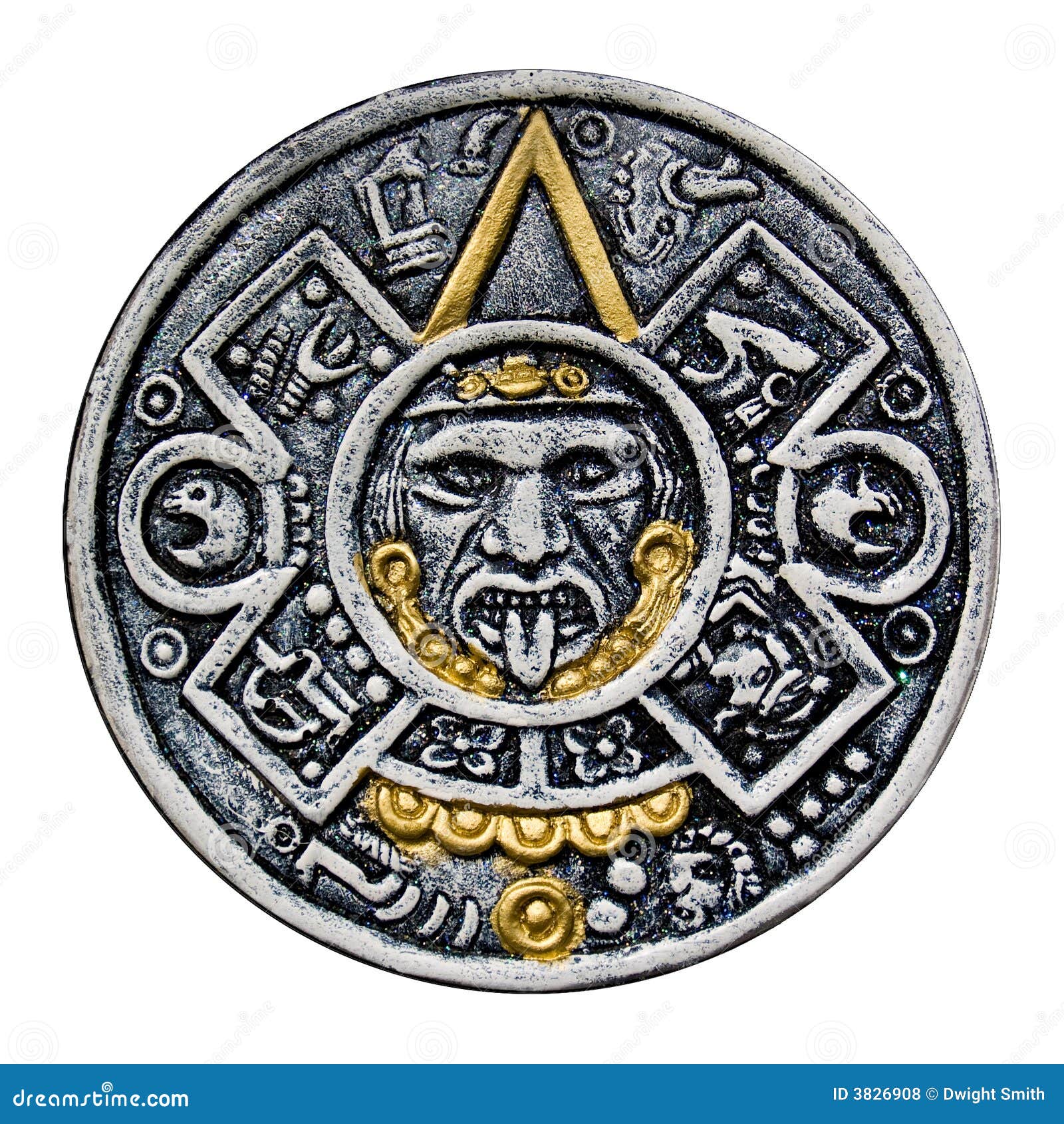 Tonatiuh stock photo. Image of ancient, headdress, gold - 3826908