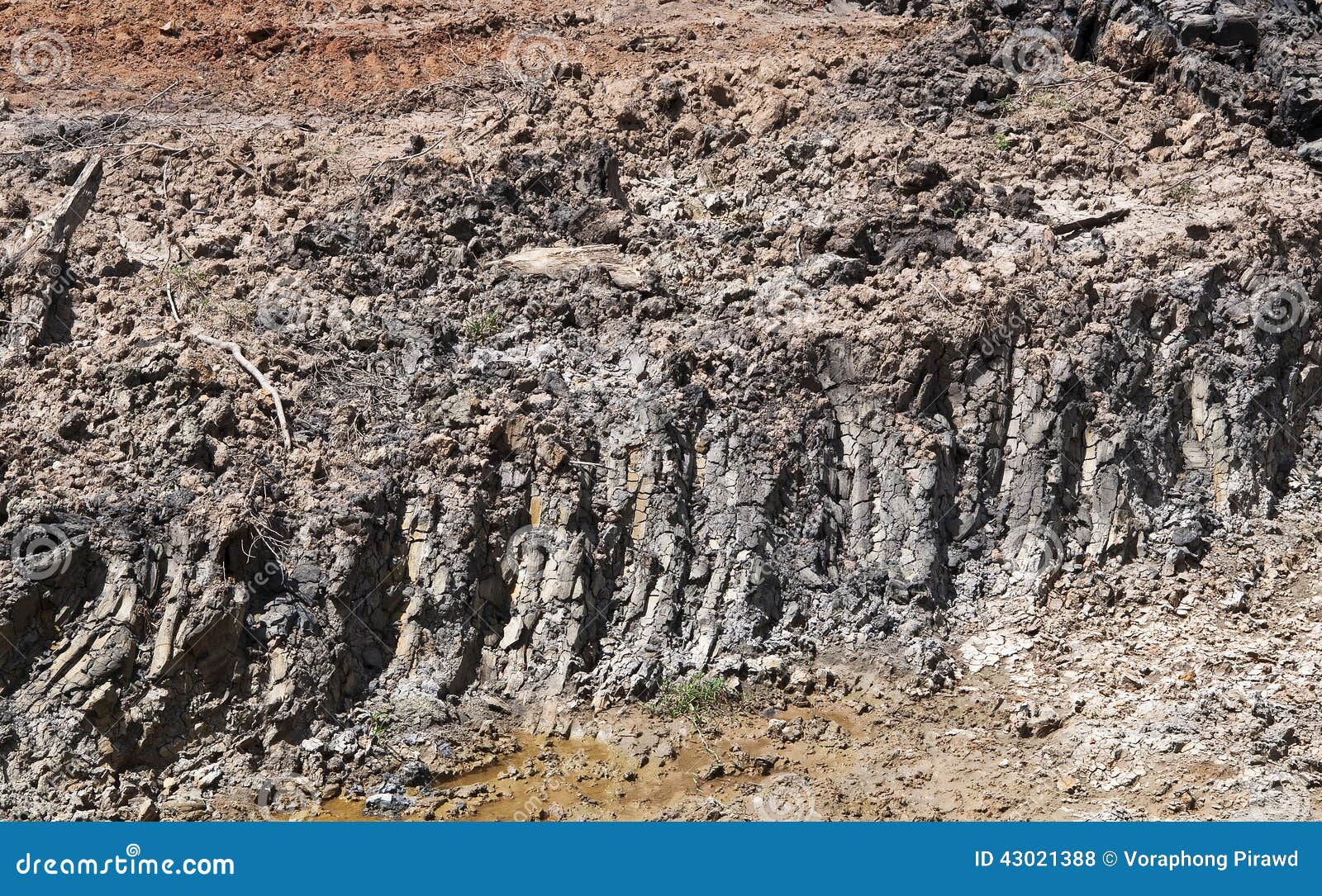 Tonboden stockfoto. Bild von schmutz, schichten, schicht - 43021388