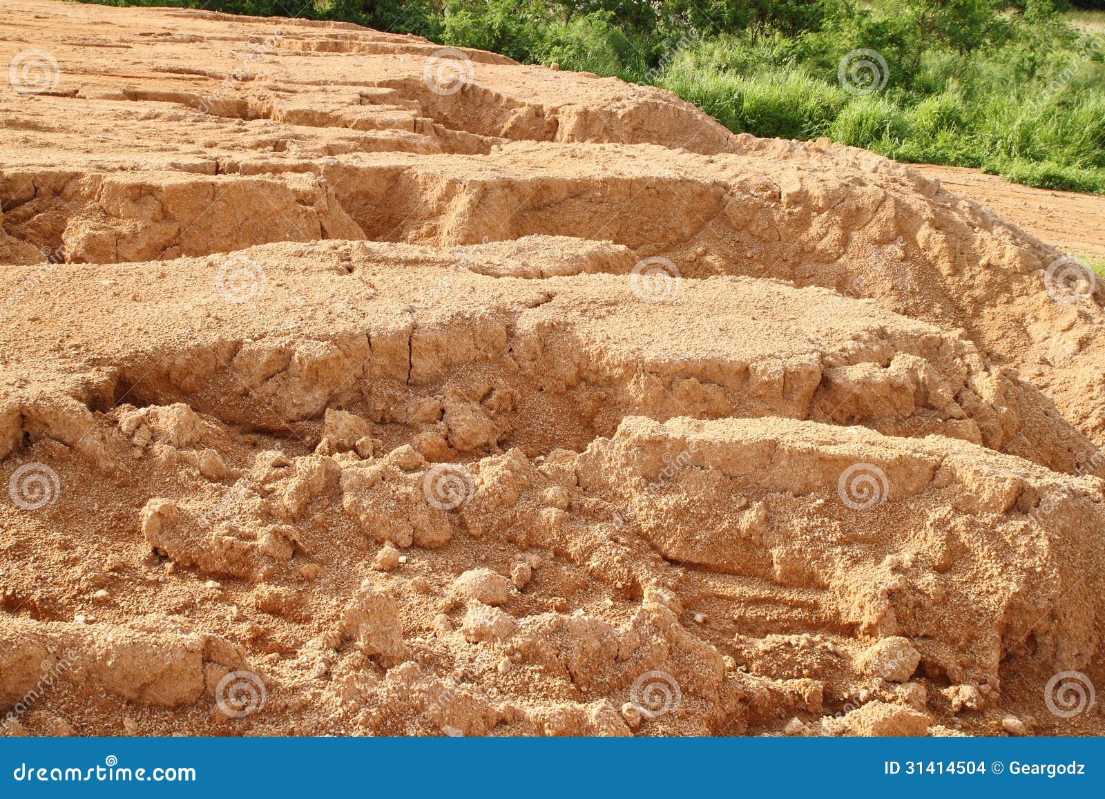 Tonboden an der Landschaft stockfoto. Bild von wüste - 31414504