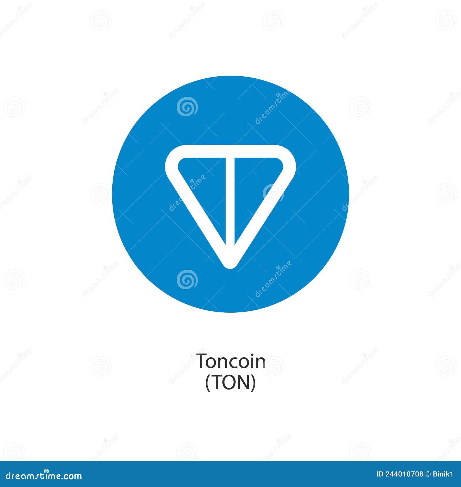Toncoin TON Cryptocurrency Logo Iconc Vector Stock Vector ...