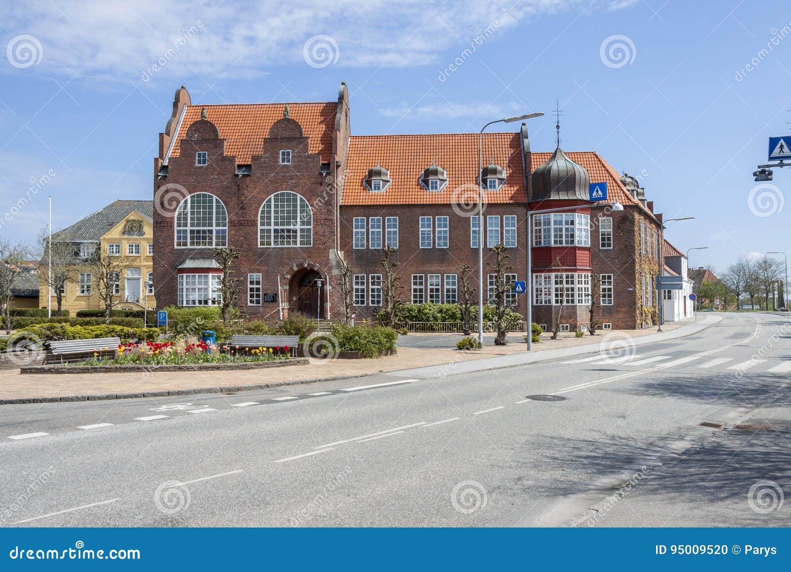 Tonder town - Denmark. stock photo. Image of street, white - 95009520