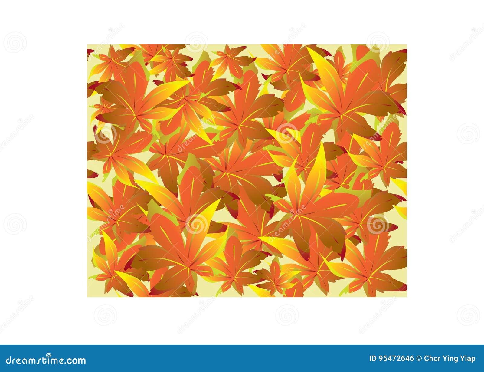 Tone of Autumn Color, Maple Leaves Stock Vector - Illustration of ...