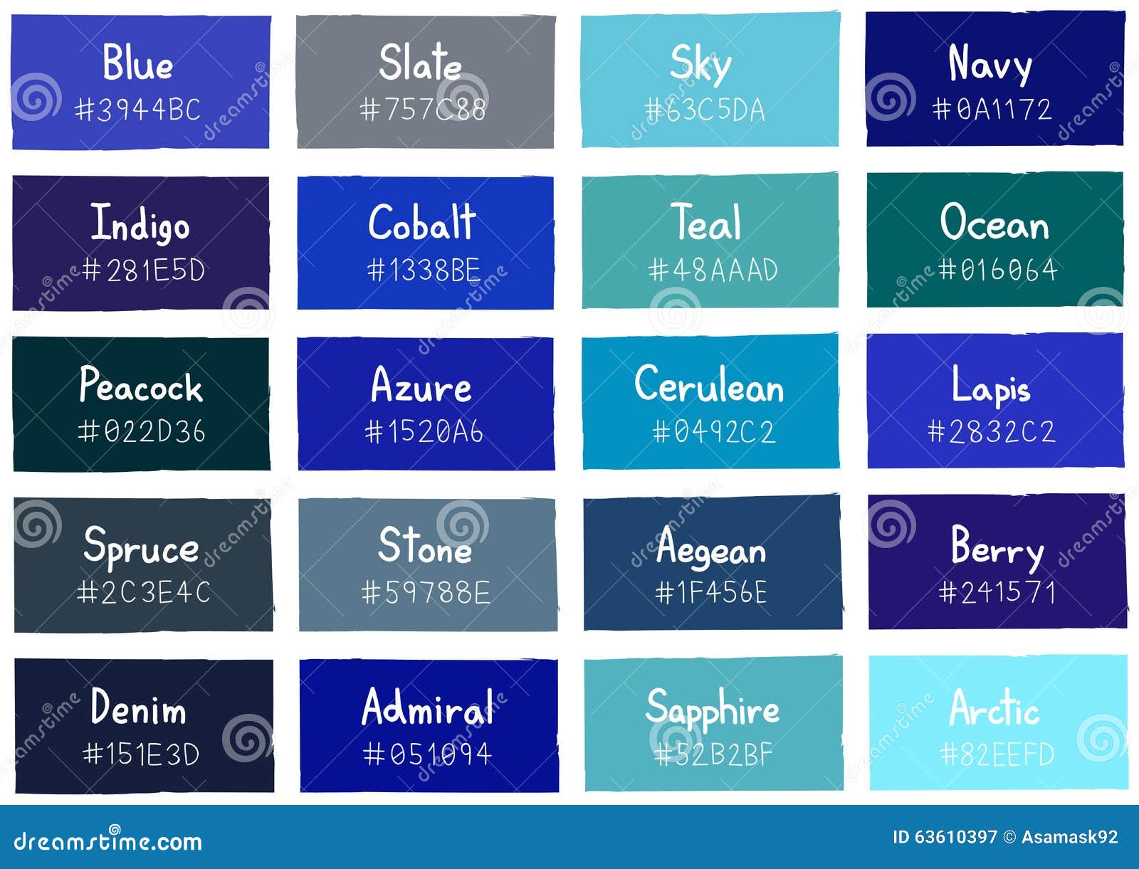 Tonalidades De Azul Nomes - FDPLEARN