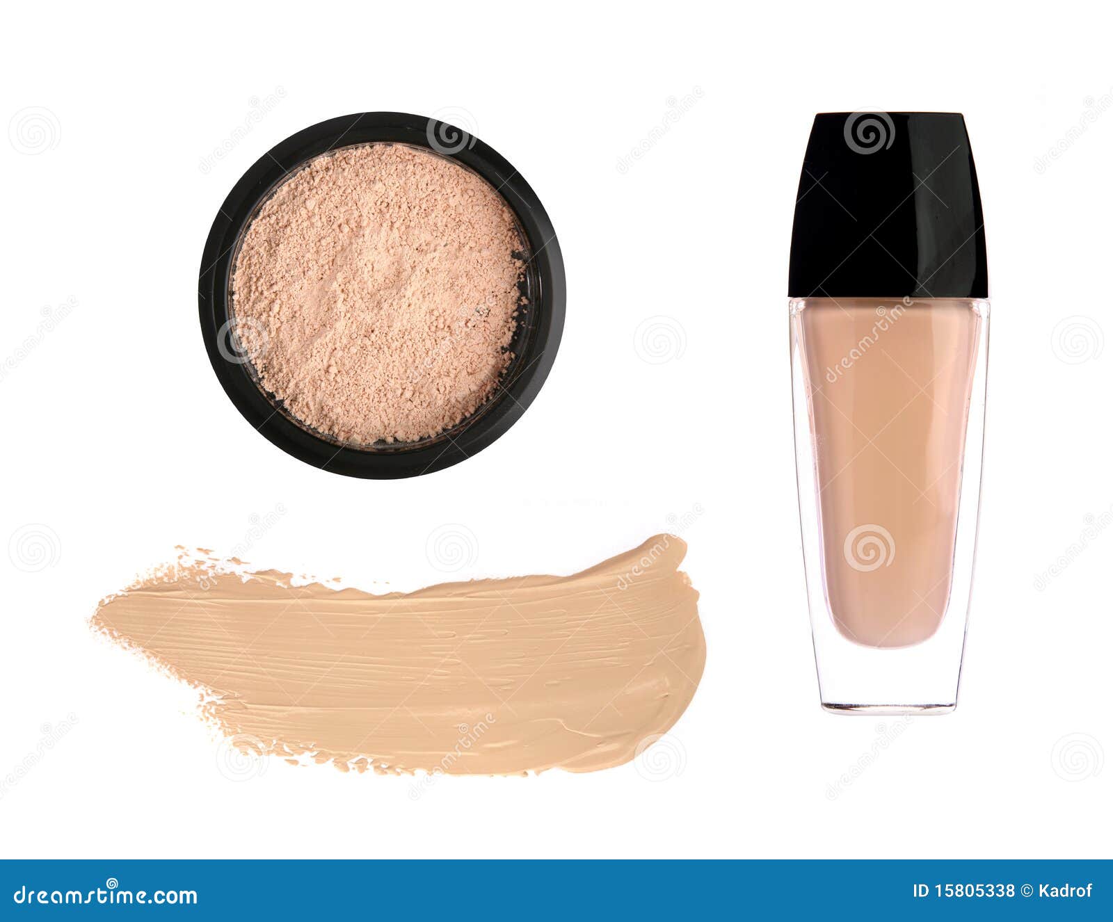 Tone Cream and Cosmetic Powder Stock Photo - Image of correction, base ...