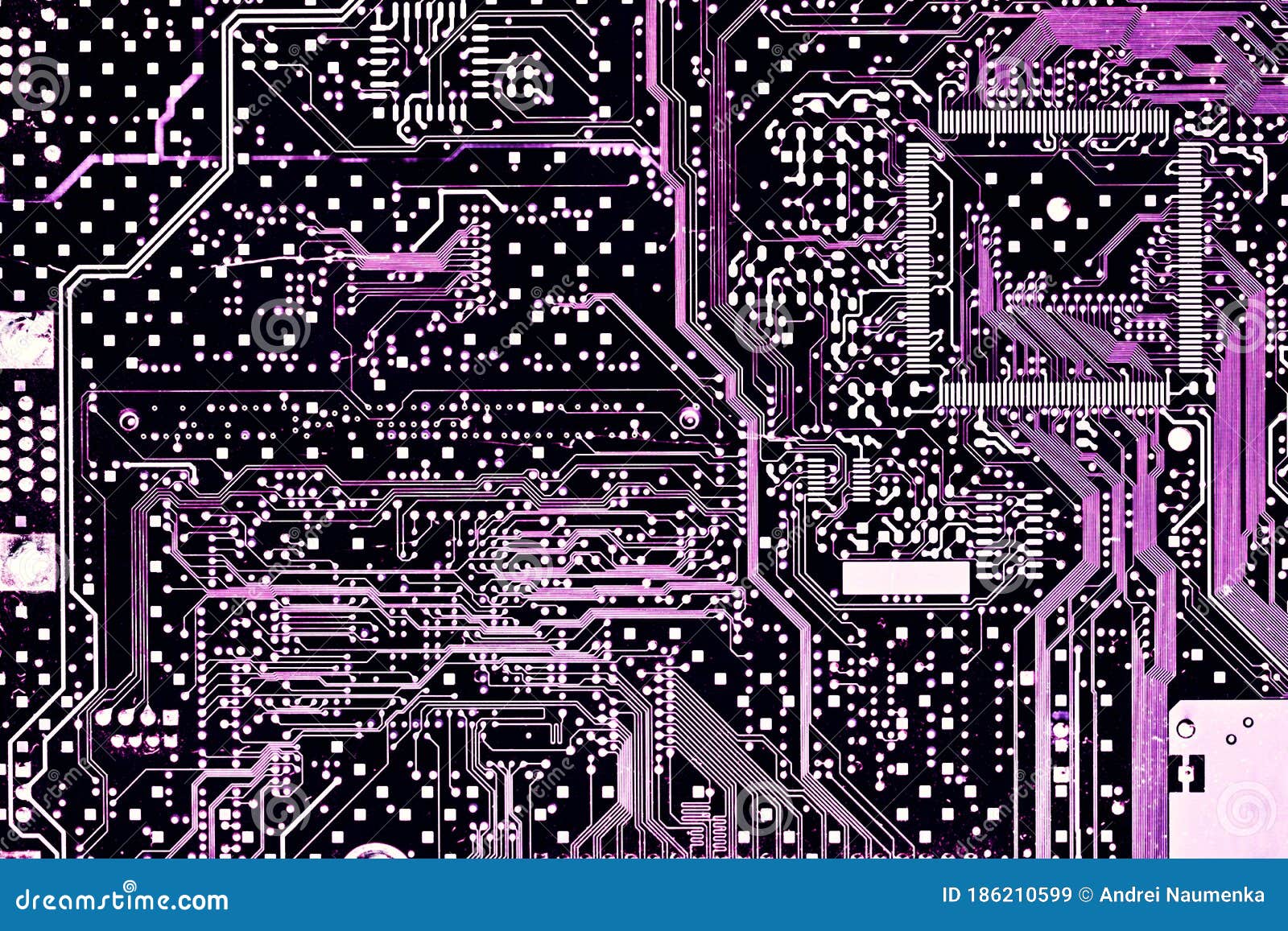 Abstract Motherboard, Computer Seamless Texture In Blue Color Stock ...