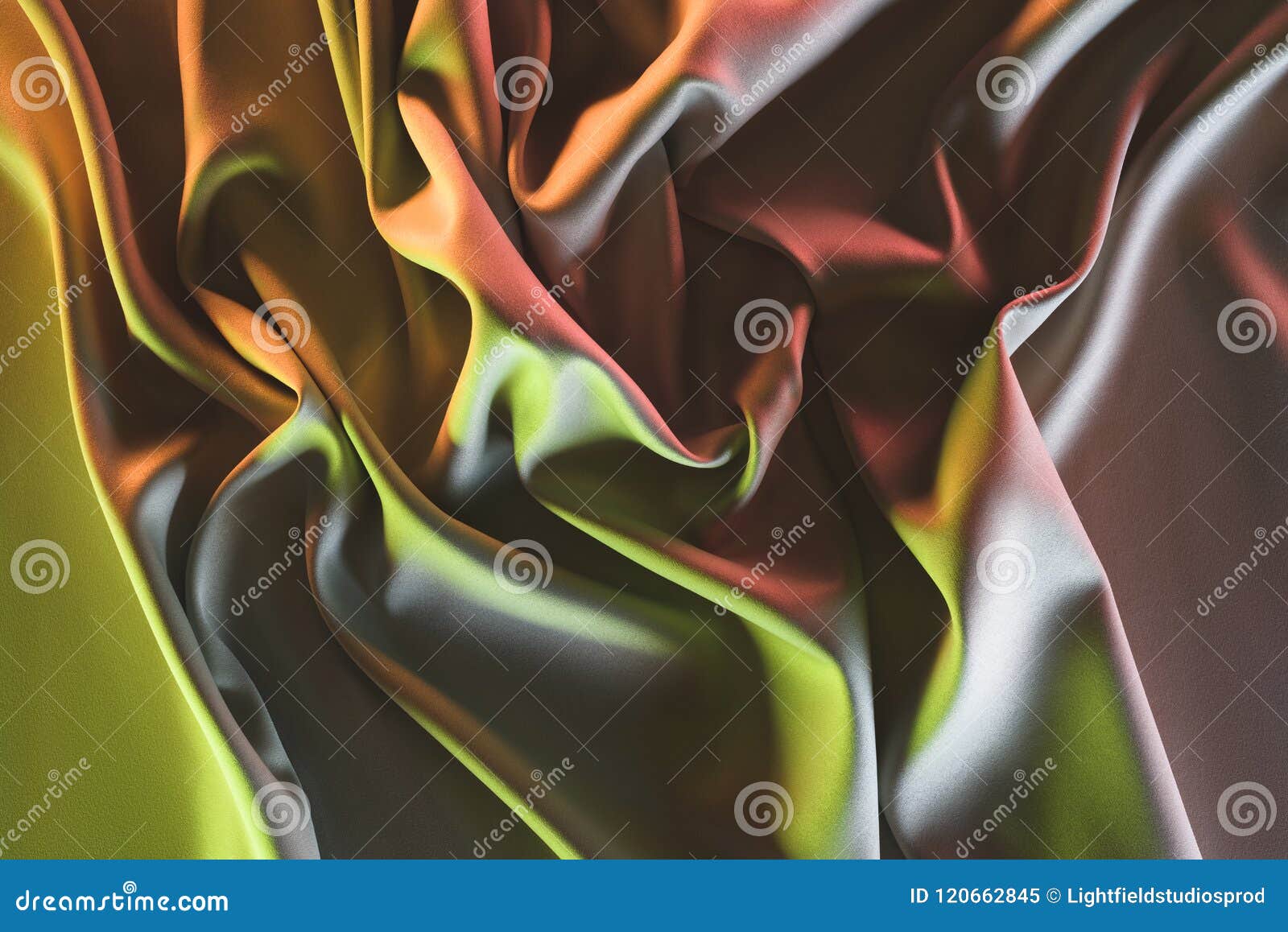Toned Picture of Elegant Folded Silk Stock Image - Image of green ...