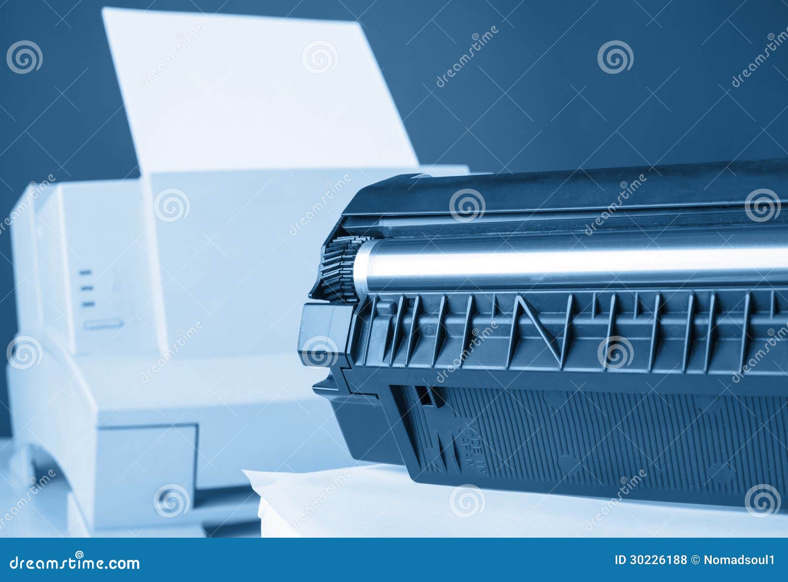 Printer toner cartridge stock photo. Image of black, plastic - 30226188