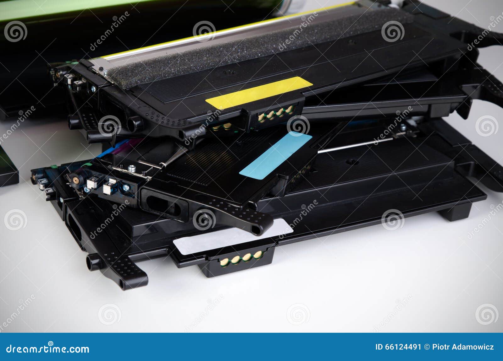 Toner Cartridge Set for Laser Printer. Computer Supplies. Stock Image ...