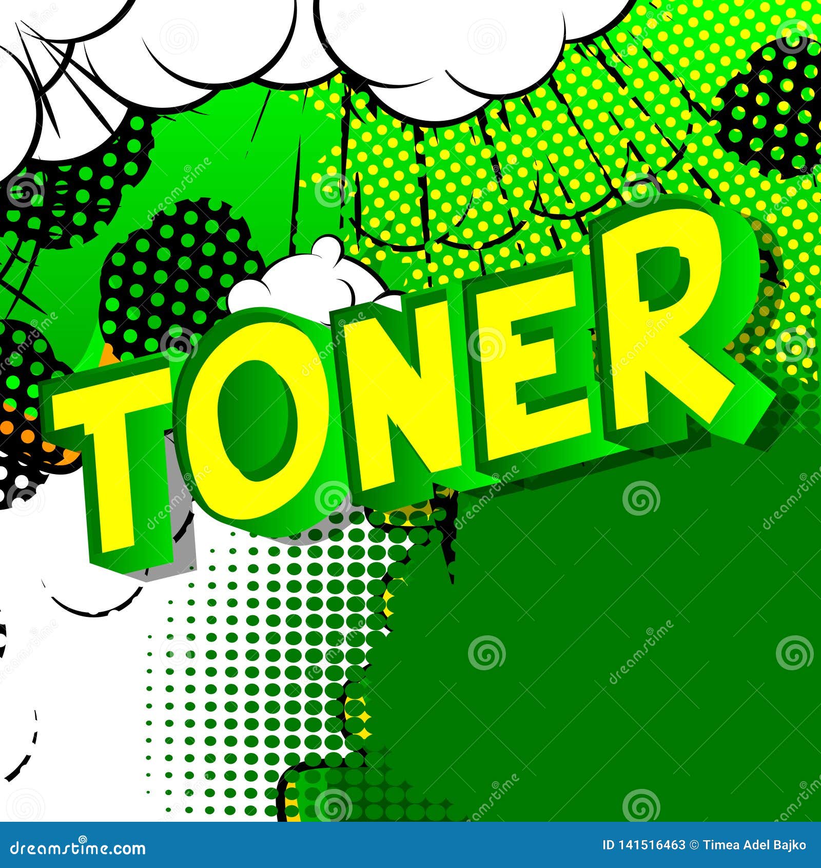 Toner - Comic Book Style Words. Stock Vector - Illustration of cosmetic ...