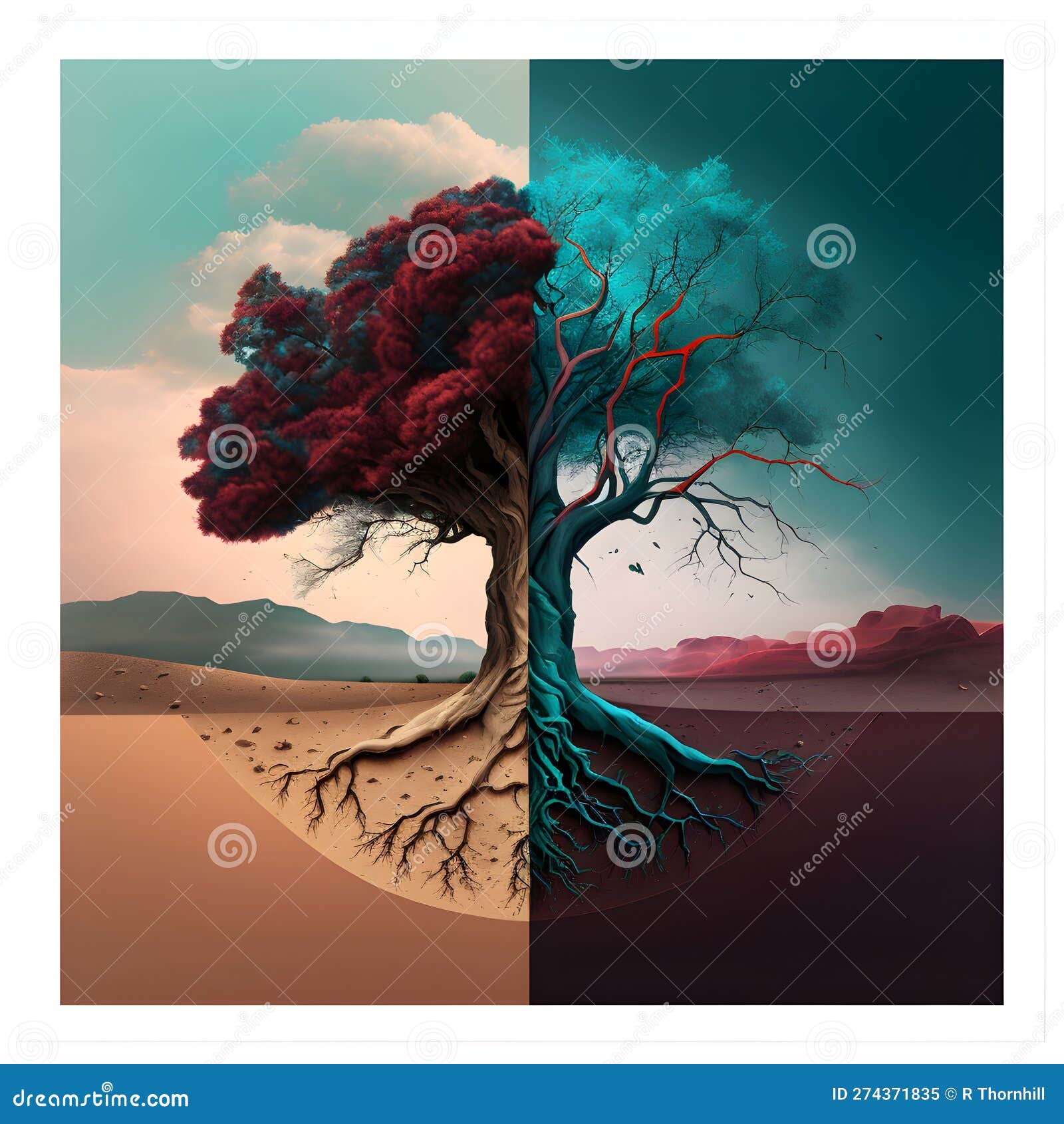 Tones Seasons Contrast Trees Climate Stock Image - Image of seasons ...