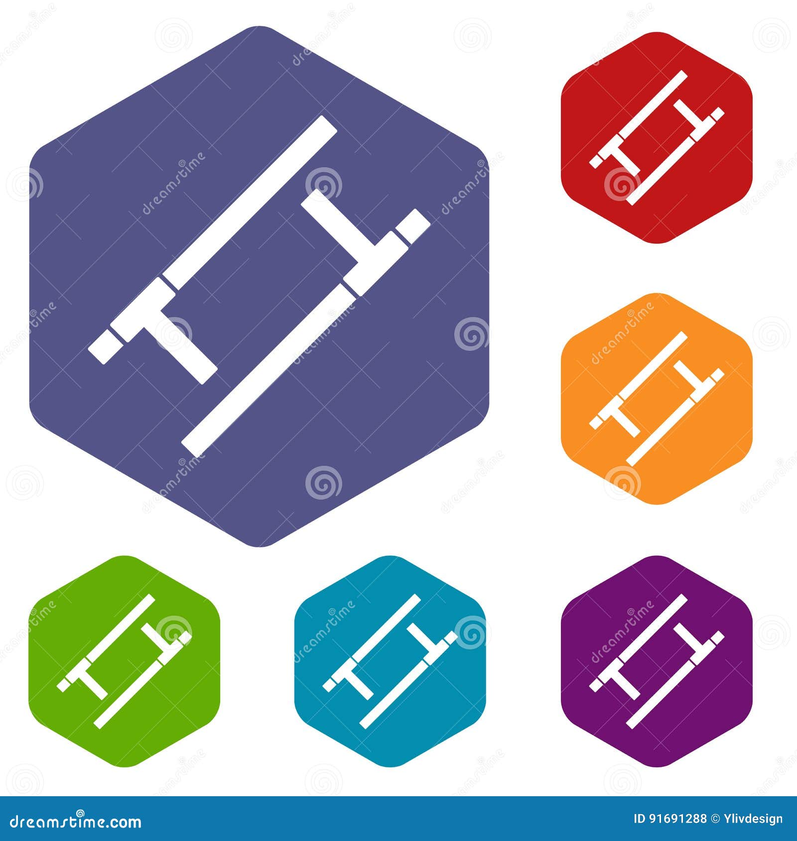 Tonfa icons set hexagon stock vector. Illustration of policeman - 91691288 Tonfa icons set hexagon stock vector. Illustration of policeman - 91691288