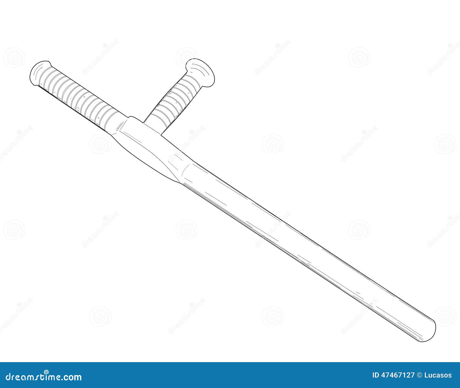 Tonfa Vector Icon On White Background. Flat Vector Tonfa Icon Symbol ...