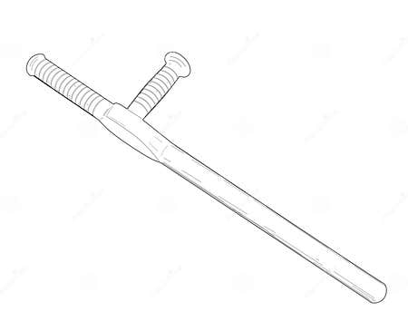 Tonfa - Vector Illustration. Stock Vector - Illustration of military ...