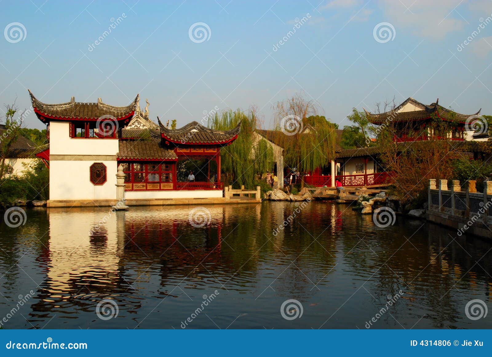 Tong Li, China stock photo. Image of tong, roof, water - 4314806