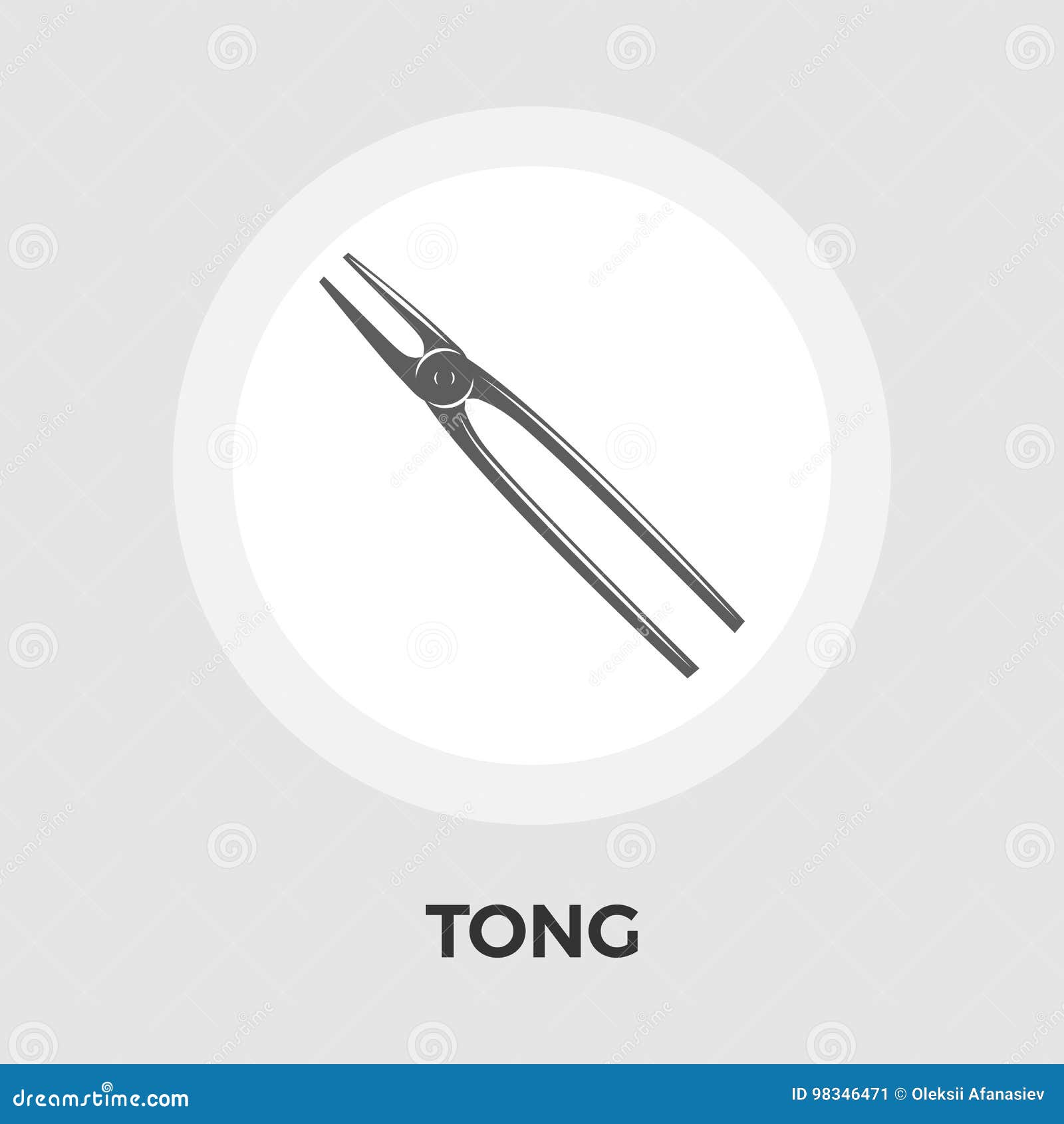 Tong Uitstekend Vector Vlak Pictogram Vector Illustratie - Illustration ...