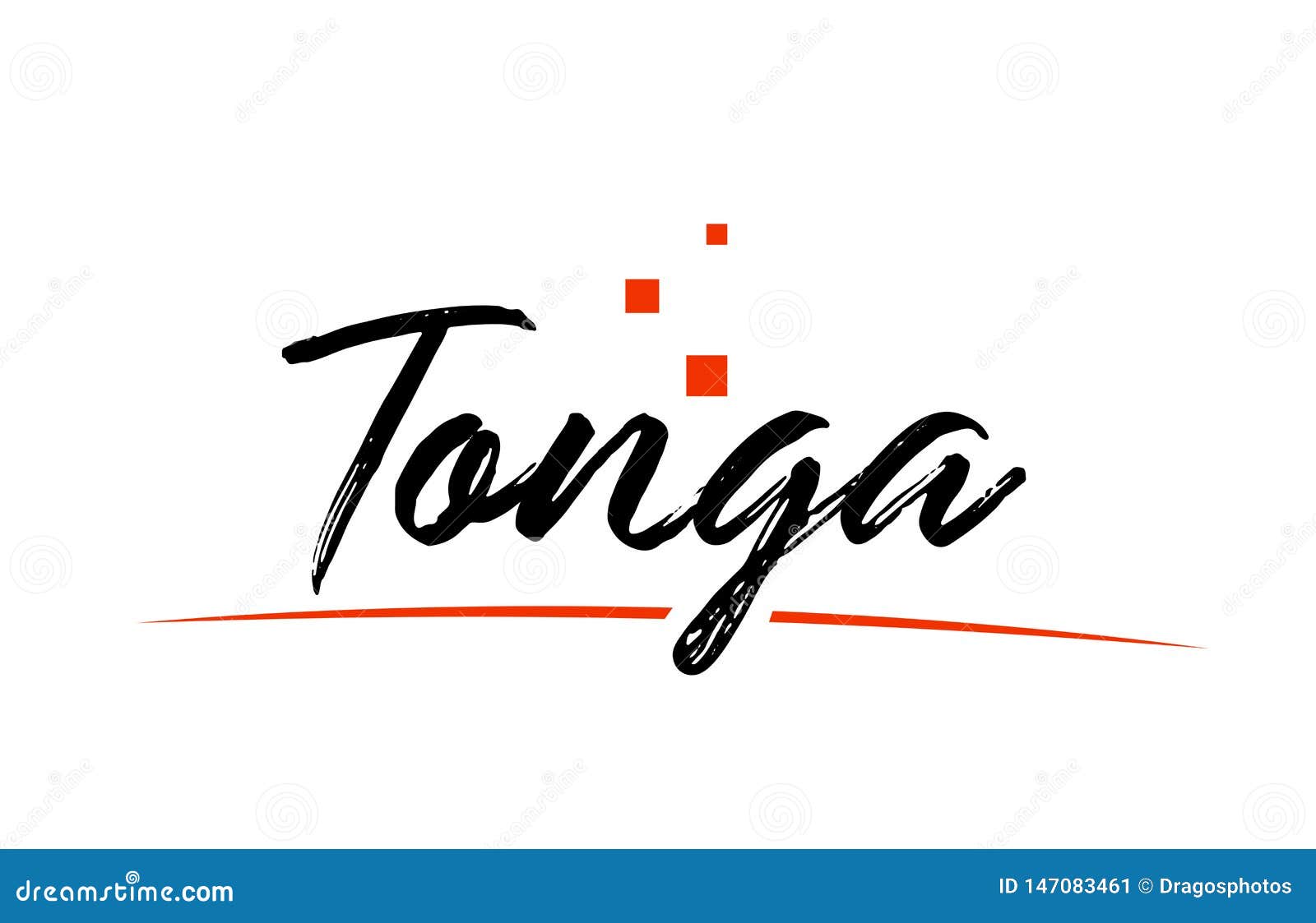 Tonga Country Typography Word Text for Logo Icon Design Stock ...