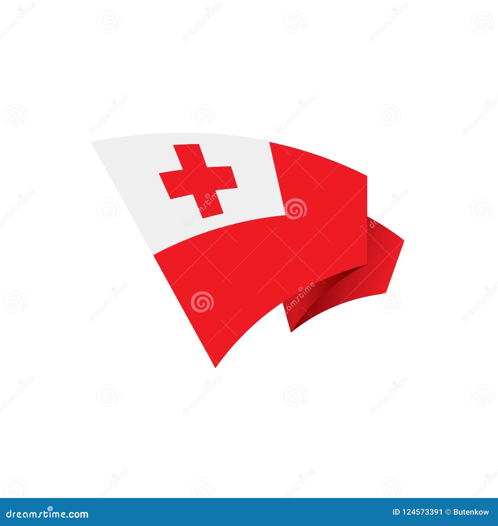 Tonga Flag, Vector Illustration Stock Illustration - Illustration of ...