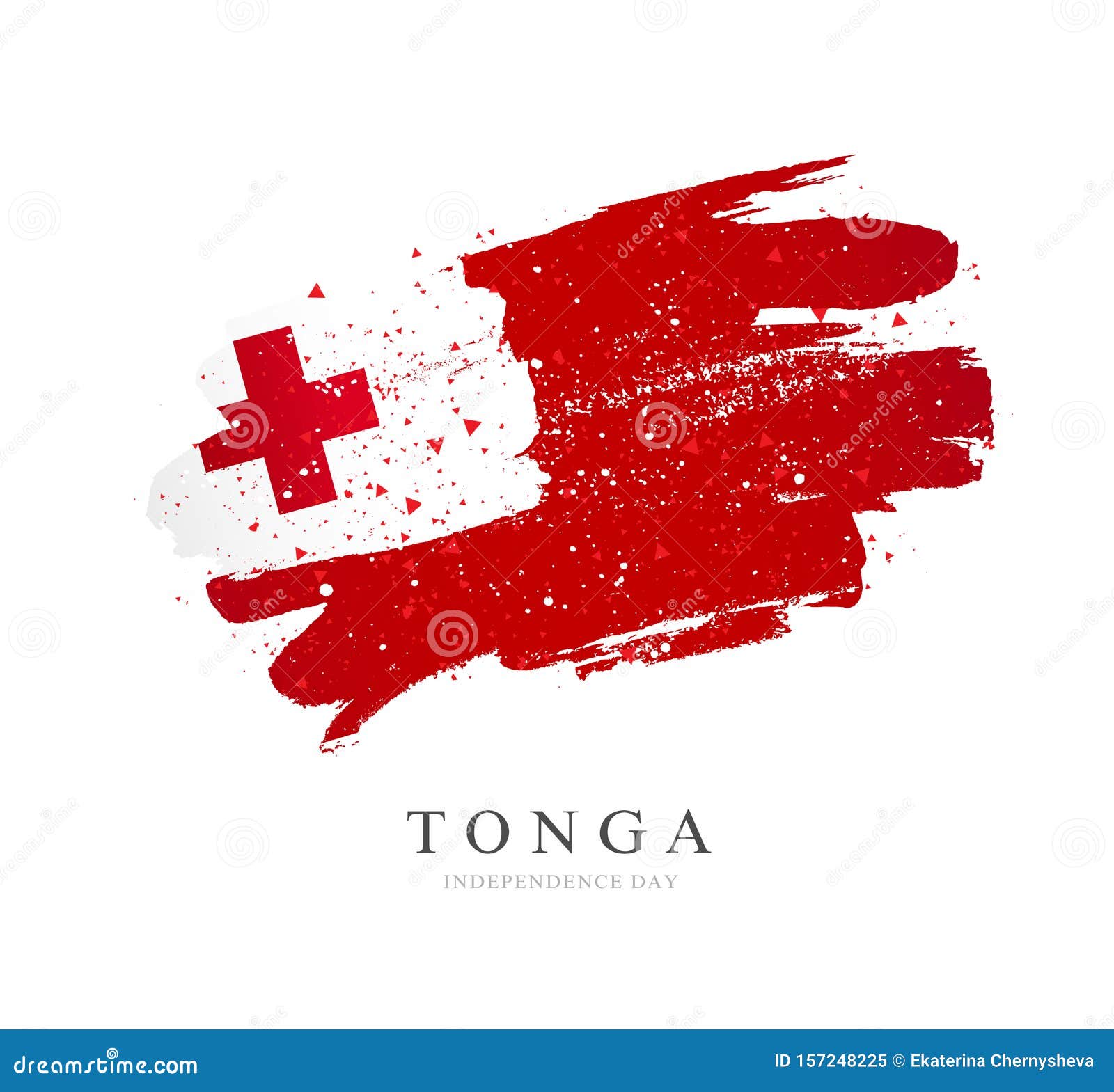 Tonga Flag. Vector Illustration on a White Background Stock Vector ...