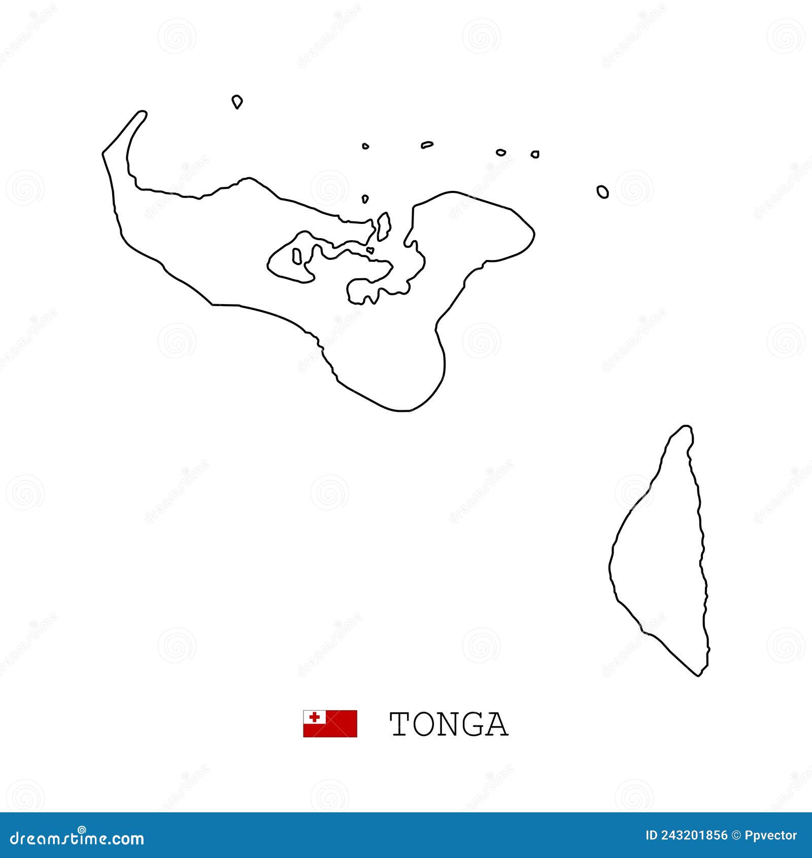 Tonga Map, Islands With Names, Infographics And Icons Vector ...