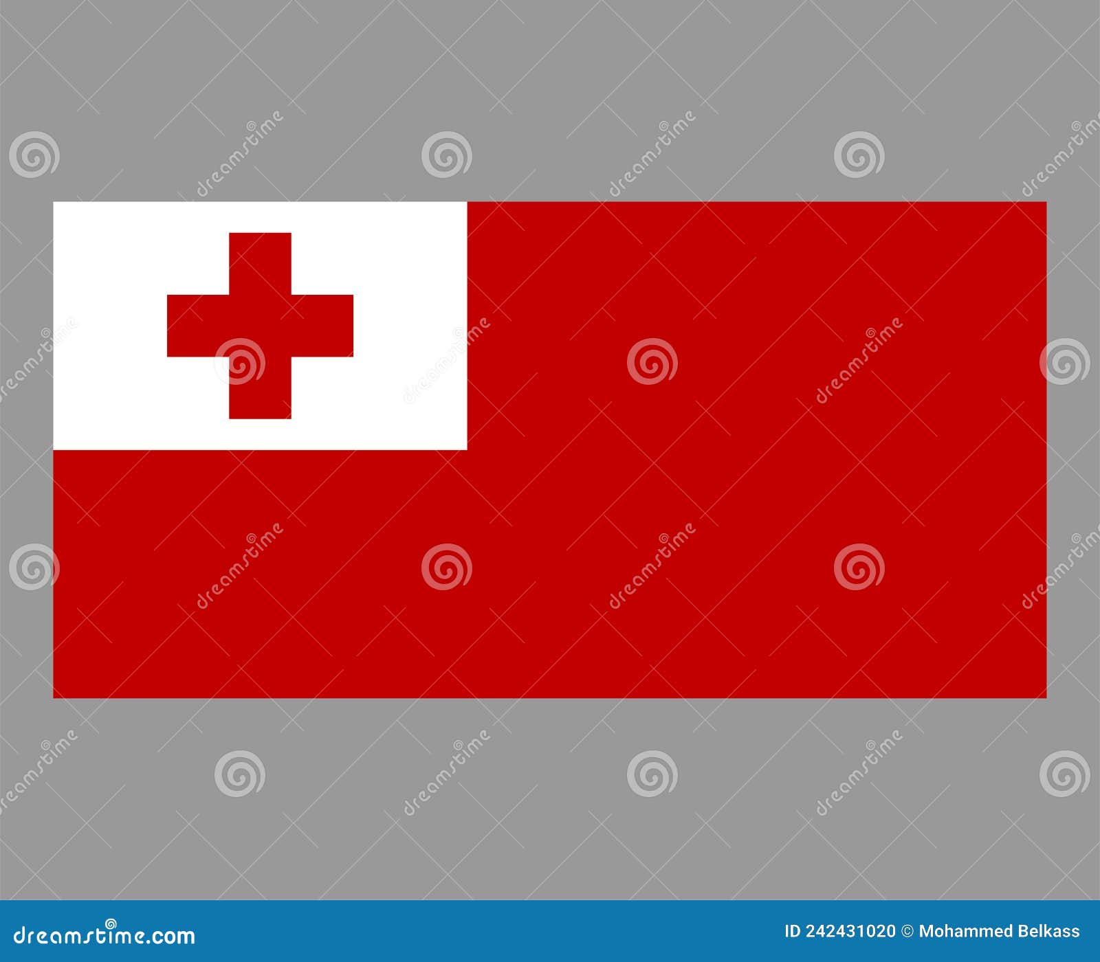 Tonga Flag National Oceania Emblem Symbol Icon Vector Stock Vector ...