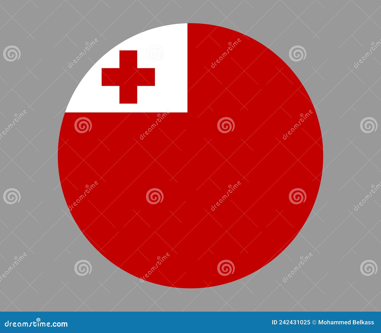 Tonga Flag National Oceania Emblem Icon Vector Stock Vector ...