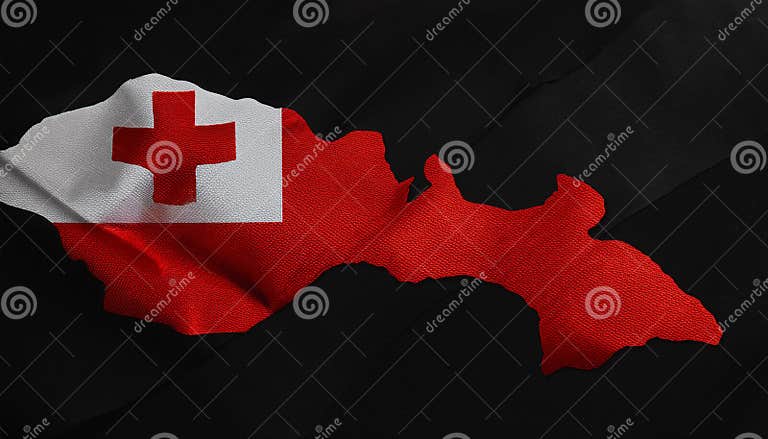Tonga Map and Flag. stock illustration. Illustration of travel - 353675196