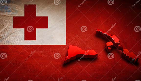 Tonga Map and Flag. stock illustration. Illustration of tonga - 353675374