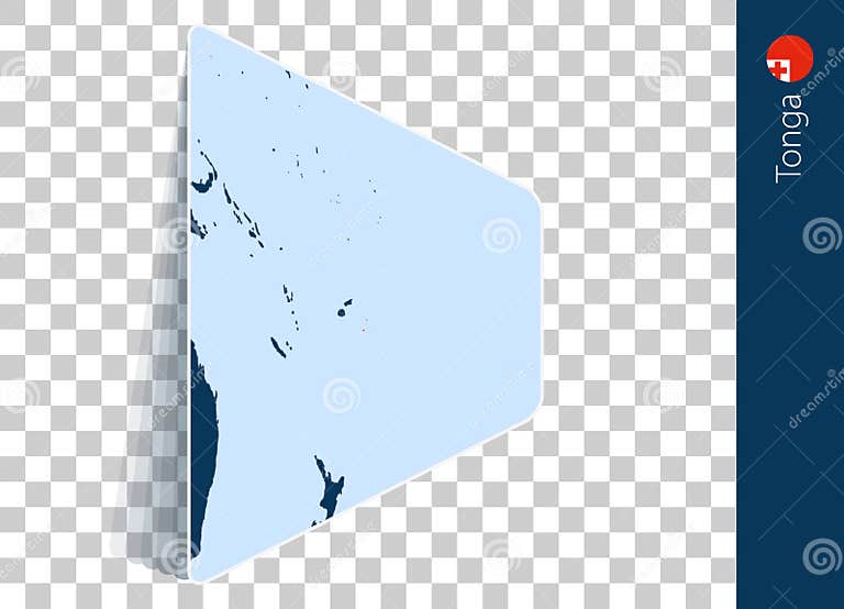 Tonga Map and Flag on Transparent Background Stock Vector ...