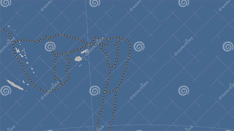 Tonga Plate - Boundaries. Contour Map Stock Illustration - Illustration ...