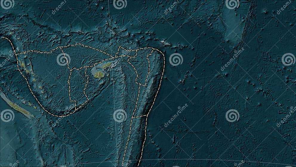 Tonga Plate - Boundaries. Wiki Map Stock Illustration - Illustration of ...